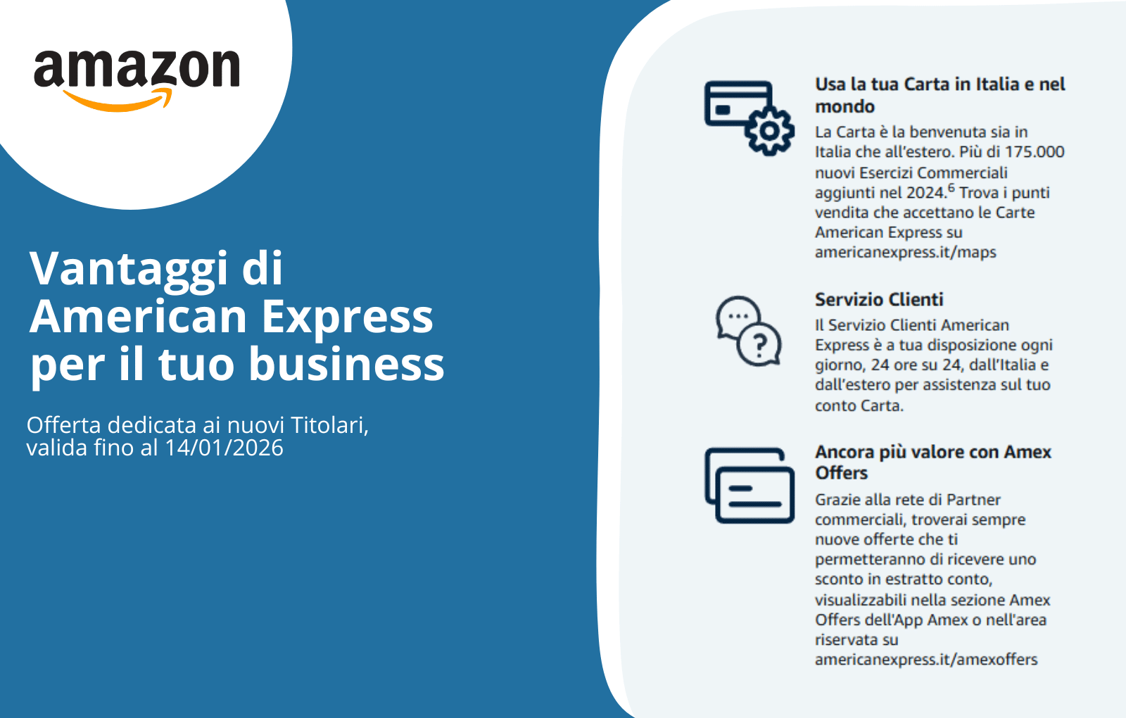 Carta Amazon Business Amex: fino a 200€ di riaccredito acquisti