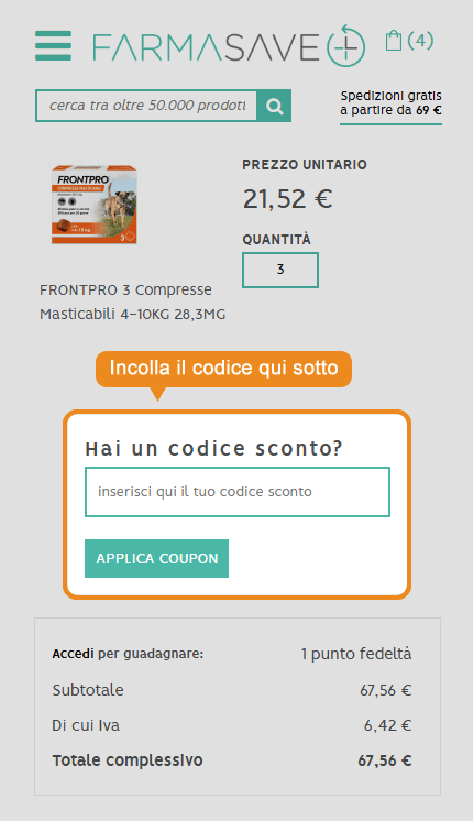 Codice sconto Farmasave 15€ - Dicembre 2025