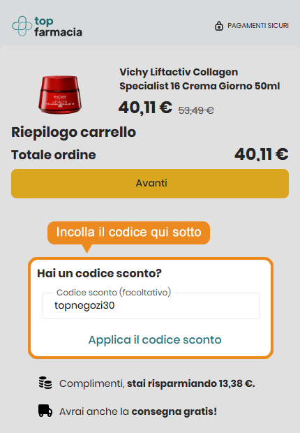 Codice sconto Top Farmacia 20% Esclusivo - Dicembre 2025